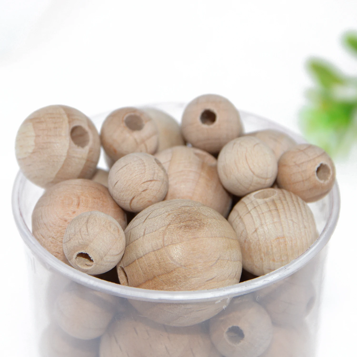 Customized Design Unfinished 10mm To 18mm Wooden Loose Beads Wooden ...