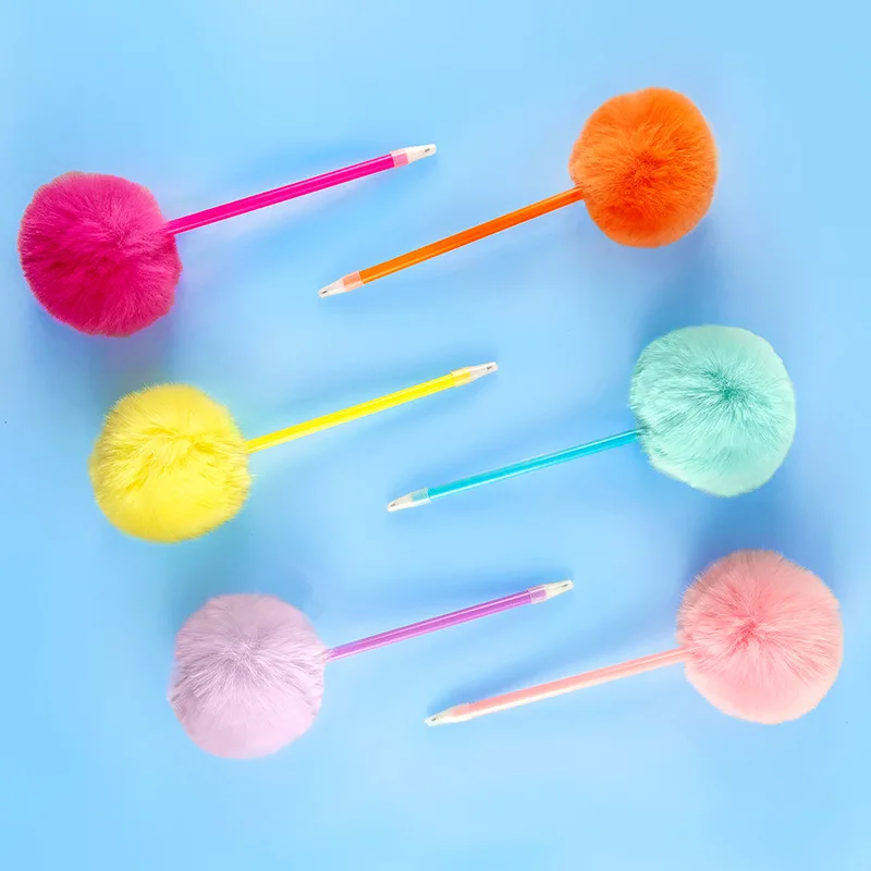 Custom Cute Colorful Fluffy Ballpoint Pen - Perfect Gift