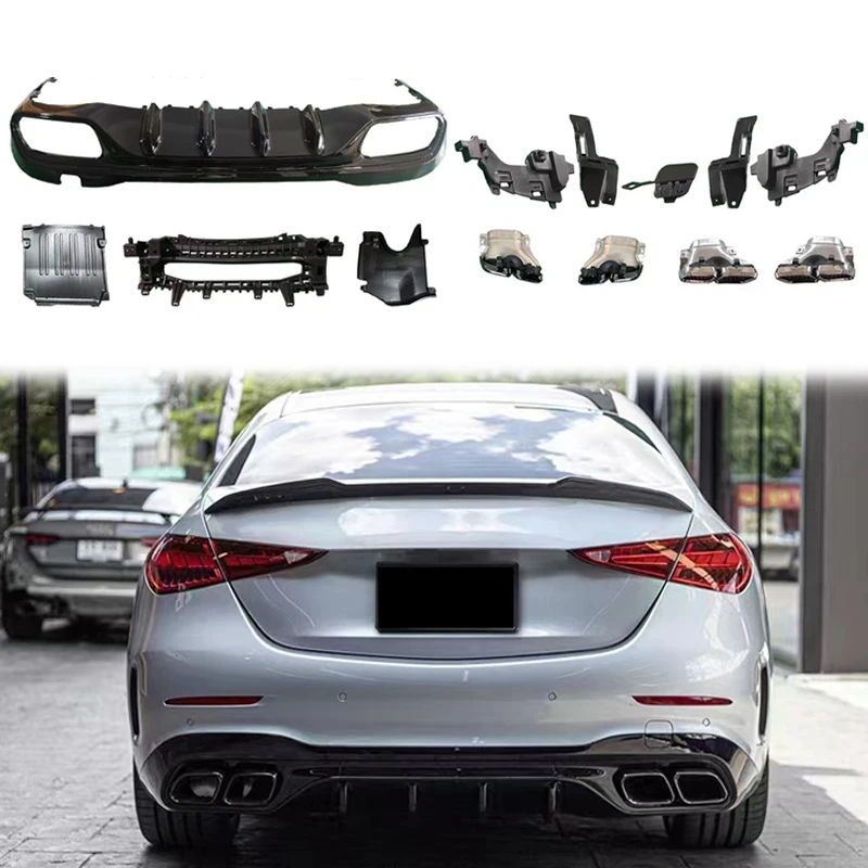 Car Body Kit For Mercedes Benz C Class W206 Upgrade To C63s Amg Rear ...