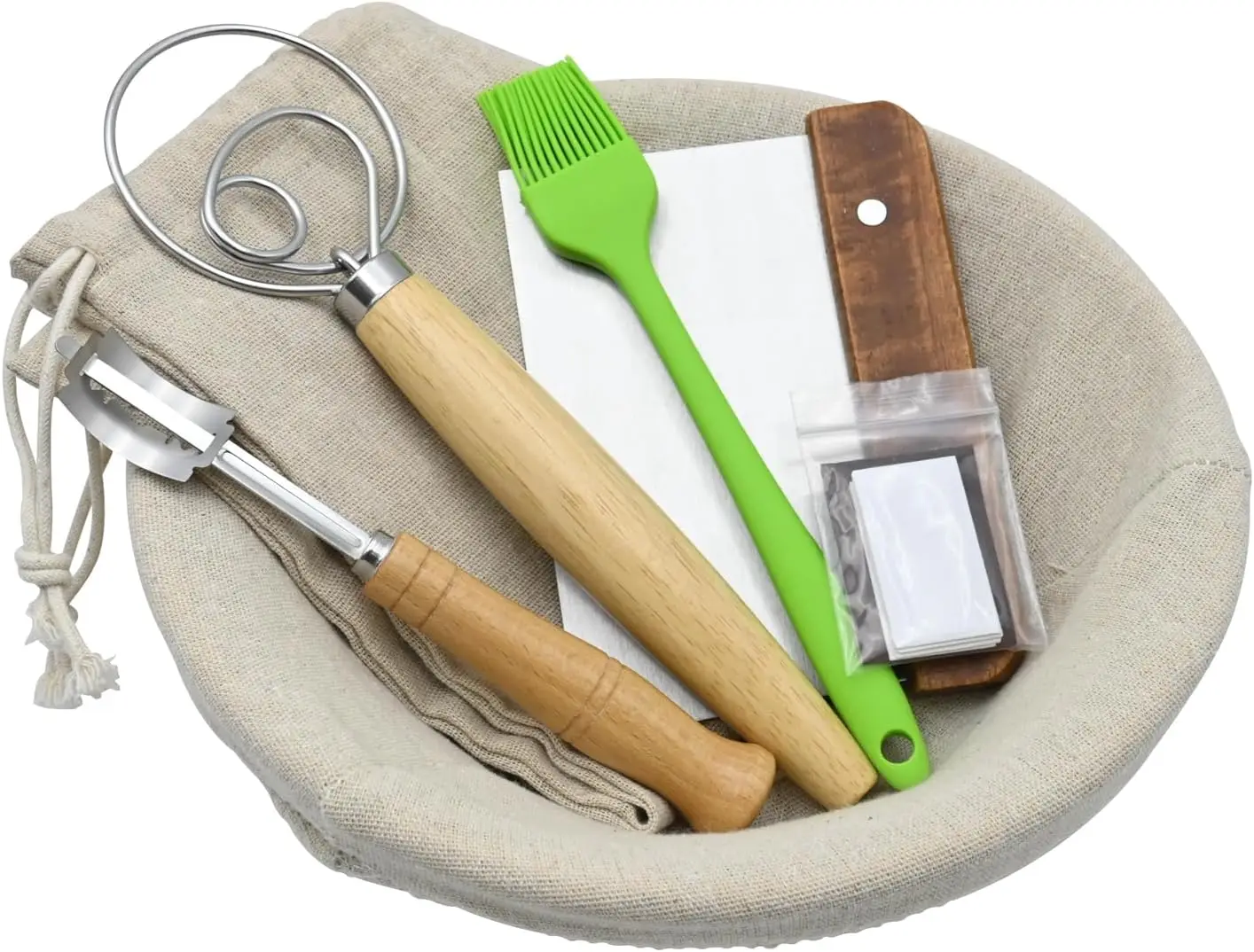 Proofing Baskets Sourdough Starter Set Round 9 Inches Bread Basket Bowl ...