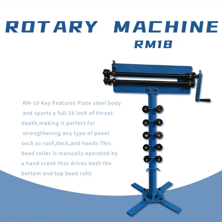 Huaju Industrial Rm18 18ga Mild Steel Plate Hand Rotary Bender Rolling ...