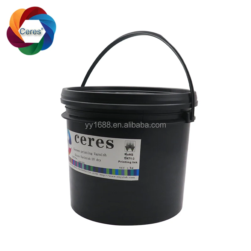 Screen Printing Uv Varnish 5kg Per Barrel Glossy/matt Uv Dry - Buy Uv ...