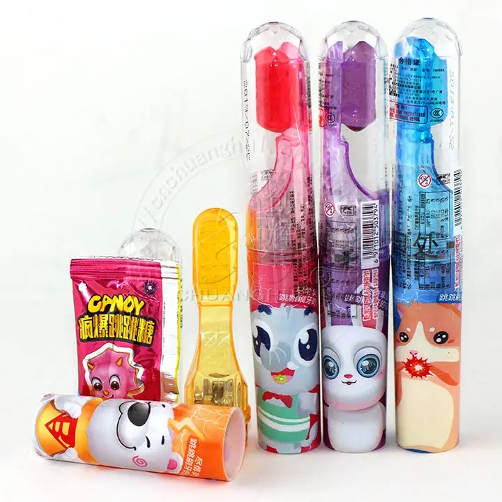 Led Lighting Toothbrush Toy Candy Lollipop With Popping Candy - Buy ...