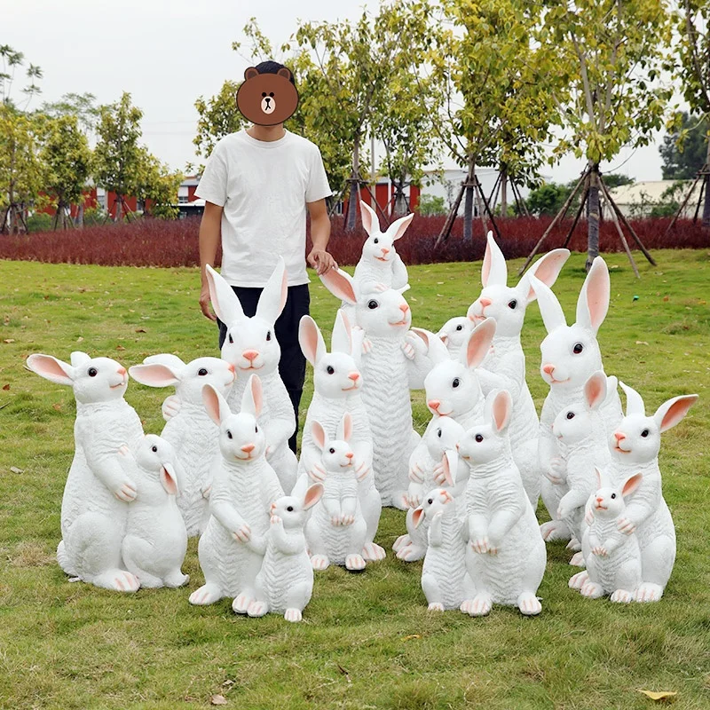 Wholesale Realistic Resin Bunny Figurines for Easter