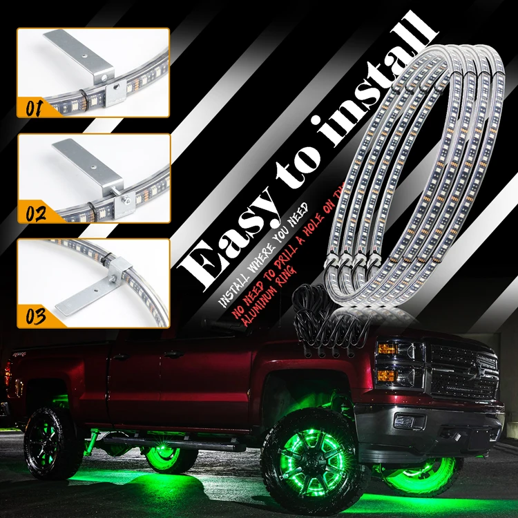 2023 Newest Rgb Rgbw Chasing Brightest 14 Inch 15.5 17'' Led Wheel ...