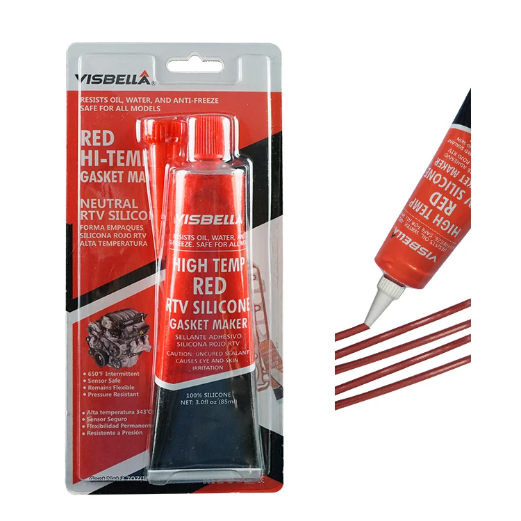 Visbella Competitive Red Rtv Silicone Sealant For Sealing Of Automotive ...