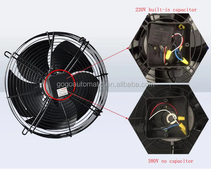 External Rotor Axial Fan YWF4E/4D-250/300/350/400/450/500 Condenser Fan ...