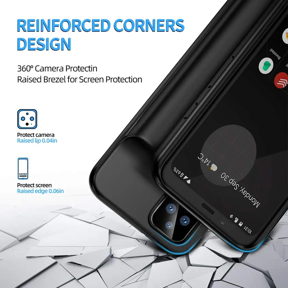5000mah Wireless Battery Case For Google Pixel 4 4xl Wireless Portable ...