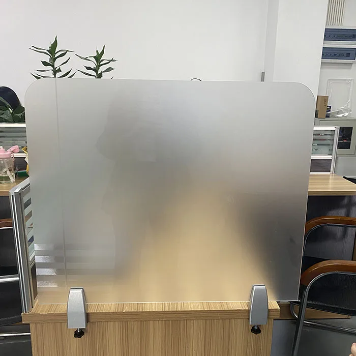 Frosted Acrylic Desk Divider Office Partition Acrylic Privacy Panel For ...