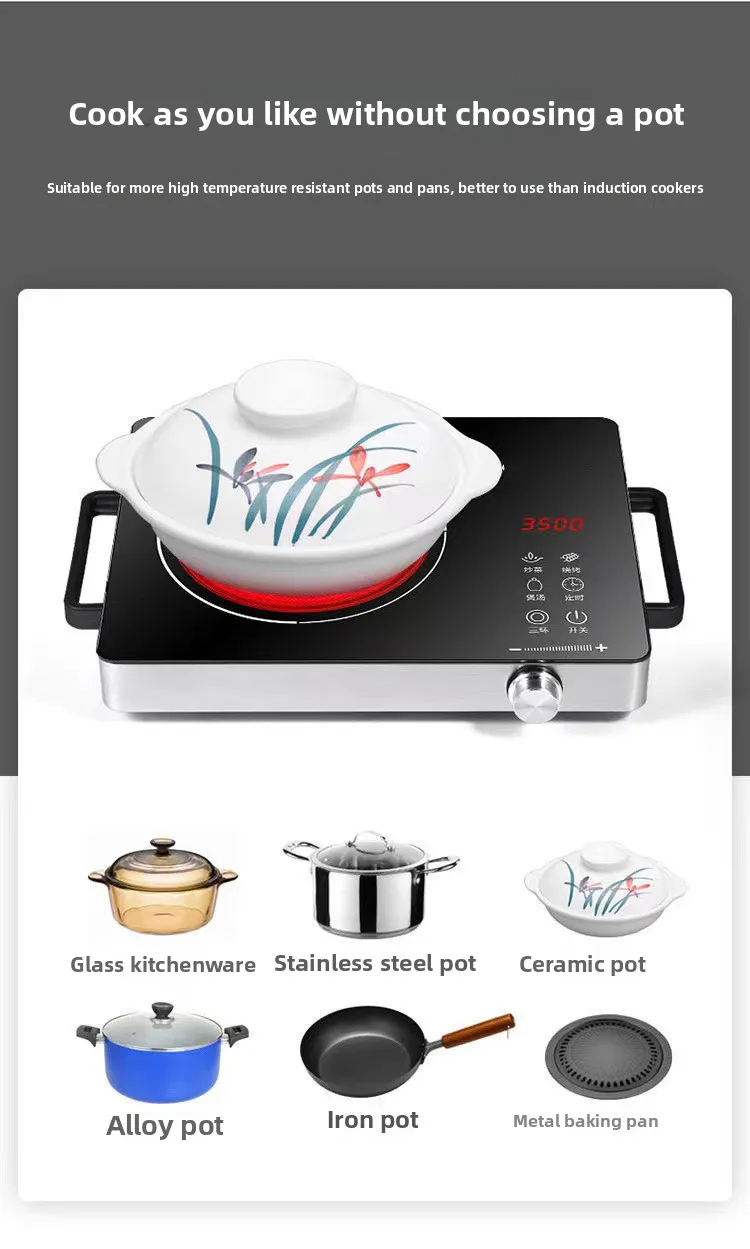Electric Induction Stove with Solar Cooker - Portable & Efficient