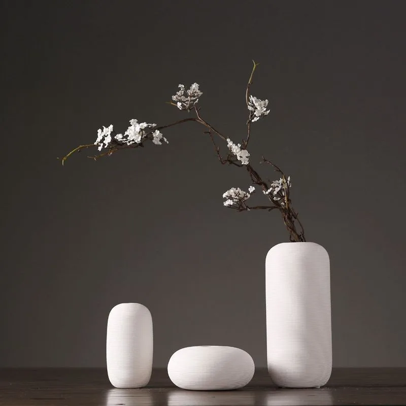 Nordic Simple White Ceramic Vase - Perfect for Home Decor