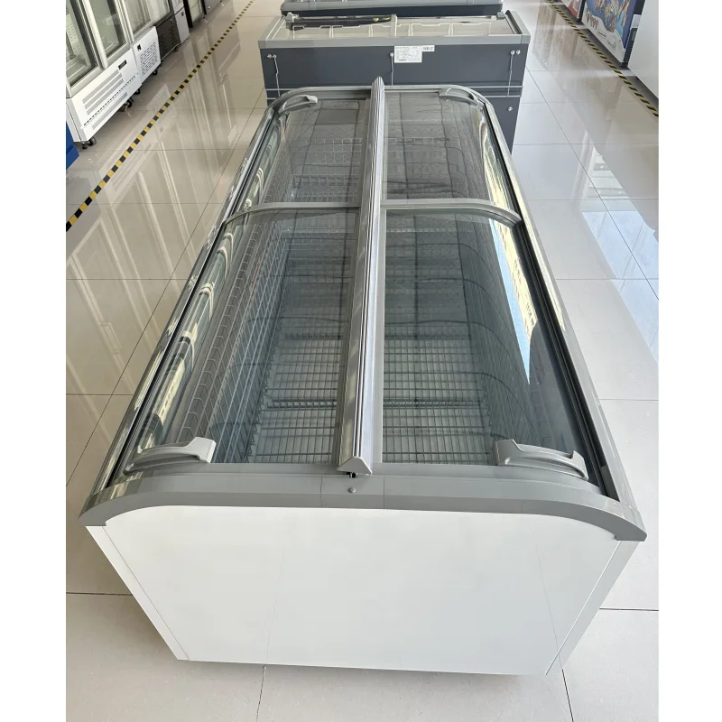 Kenkuhl Double Sides Sliding Glass Top Freezer Refrigeration Equipment ...
