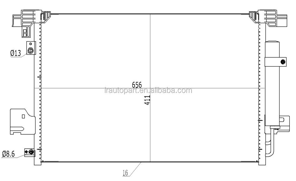 LR AUTO 6455FA 7812A030 7812A204 AC Condenser for MITSUBISHI