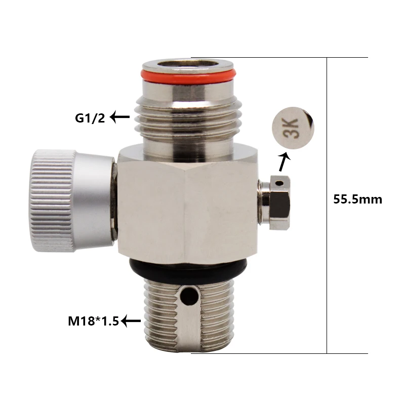 5/8-18unf Or M18*1.5 Thread Paintball Co2 Tank On Off Valve With Or ...