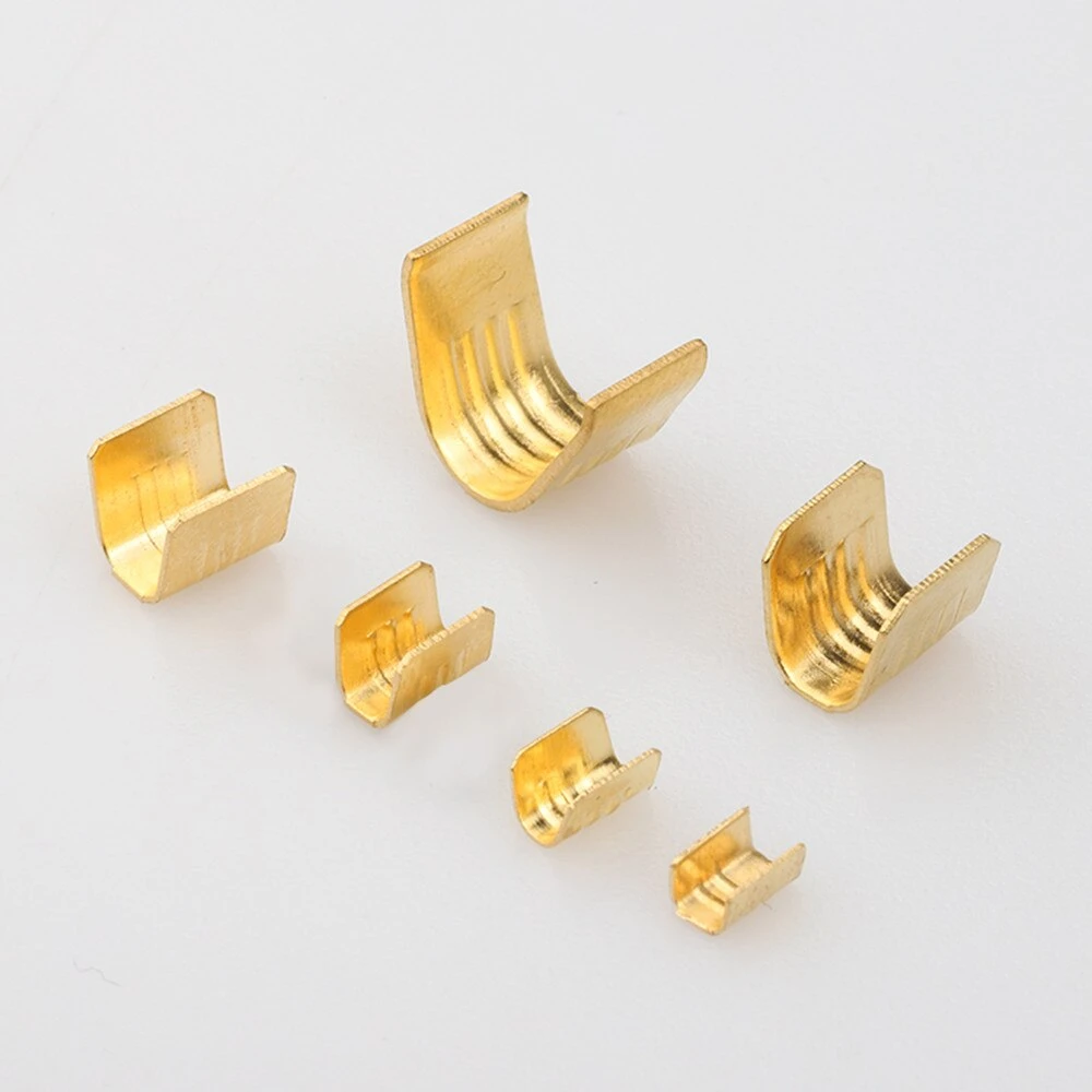 100pcs/lot U-shaped Crimping Terminal H62 Brass Wire Buckle Poly Wire ...