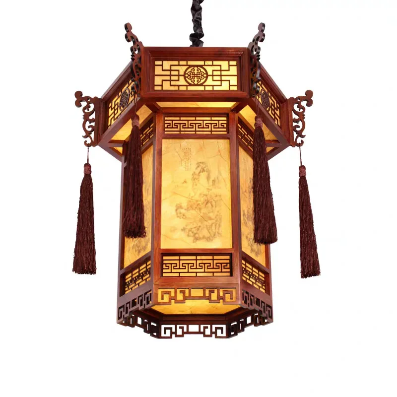 Ancient Chinese Style Led Lantern Bedroom Living Room Suspended Lamp ...