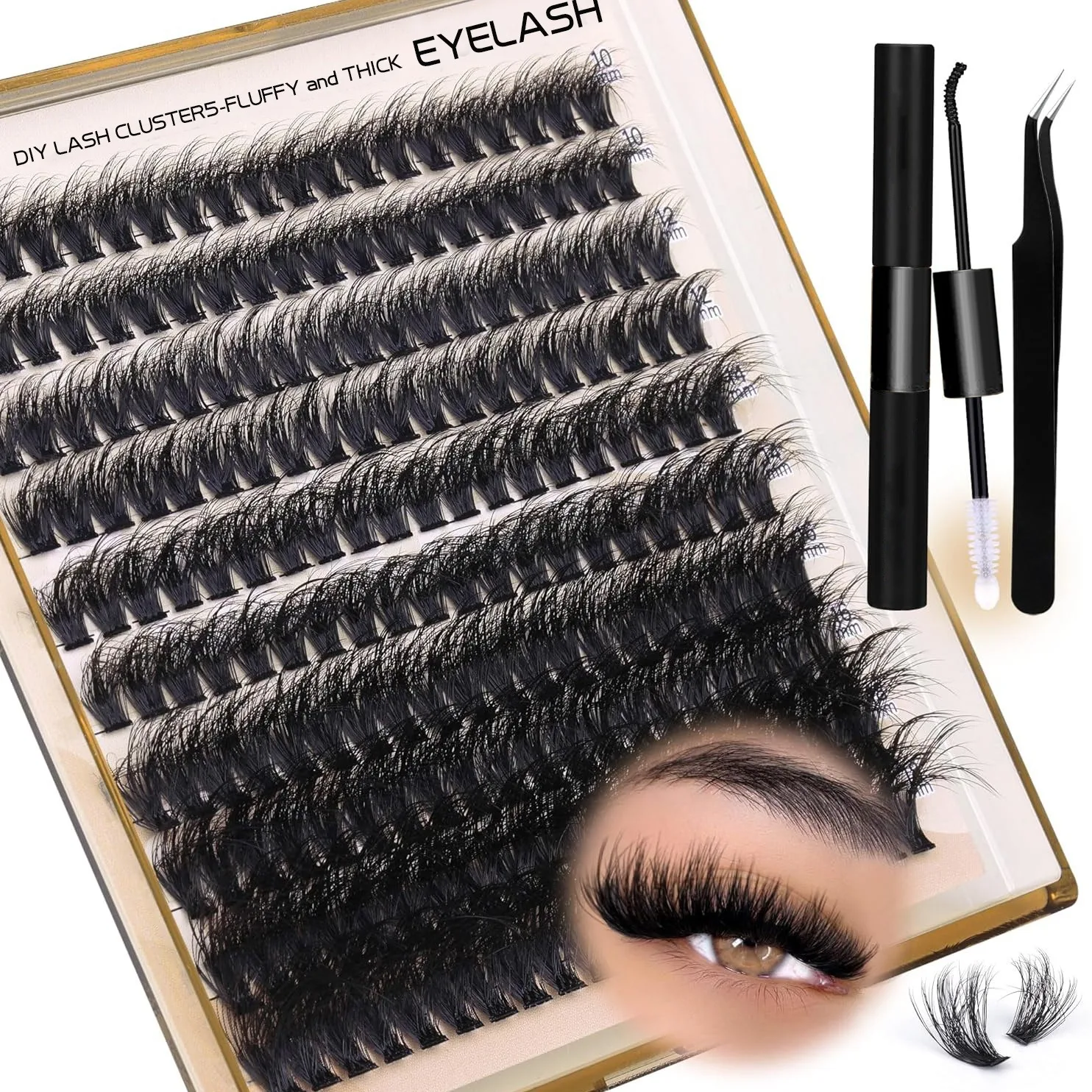 Wholesale 200D Cluster Eyelashes - Fluffy & Hand Made