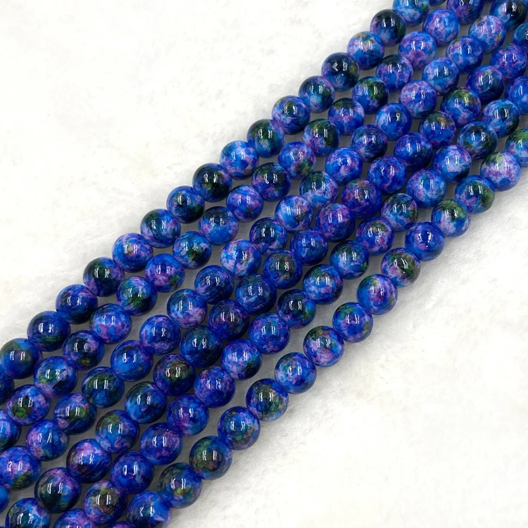Royal Blue Bead 6mm Picture Beads For Jewelry Making Strand - Buy ...