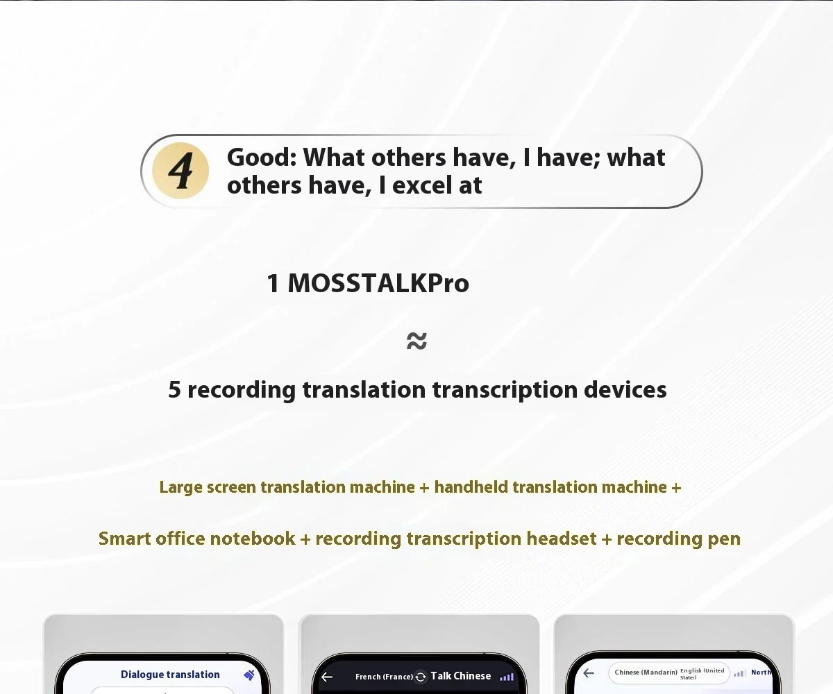 2025 Mosstalk Intelligent AI Big Model T2 Voice Translator