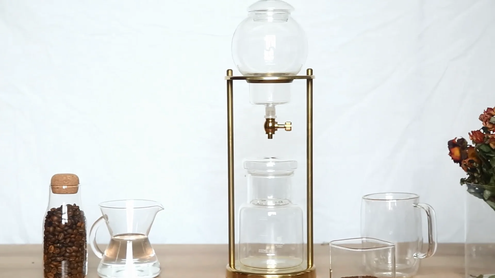 Gold Fram 600ml Ss 304 Base Frame Glass Coffee Cold Brew System Maker ...