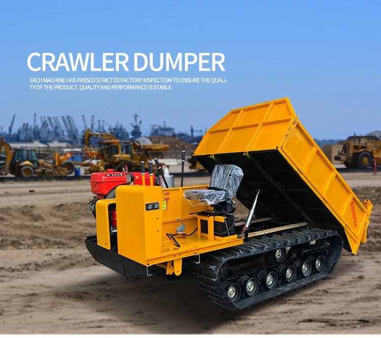Chinese Farm Agricultures Dumper Trucks Electric Mini Dumper Crawler ...