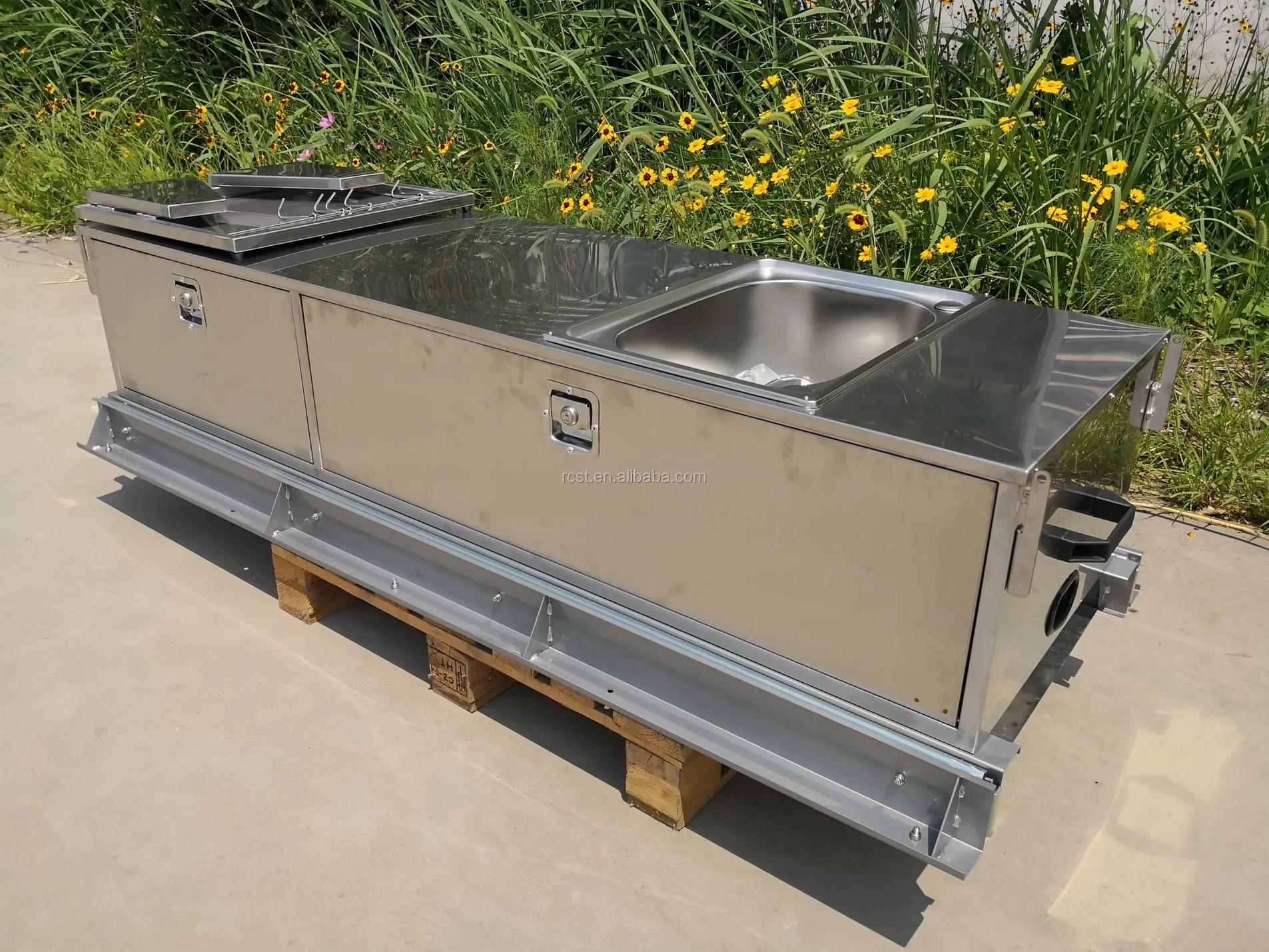 Stainless Steel Caravan Camper Trailer Slide Out Kitchen