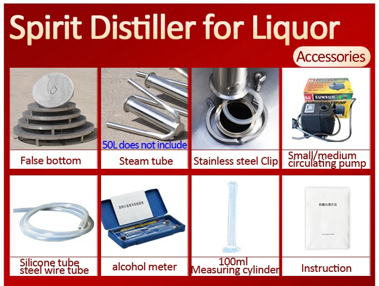 50l High Alcohol Spirit Distilling Machine,Household Stainless Steel ...