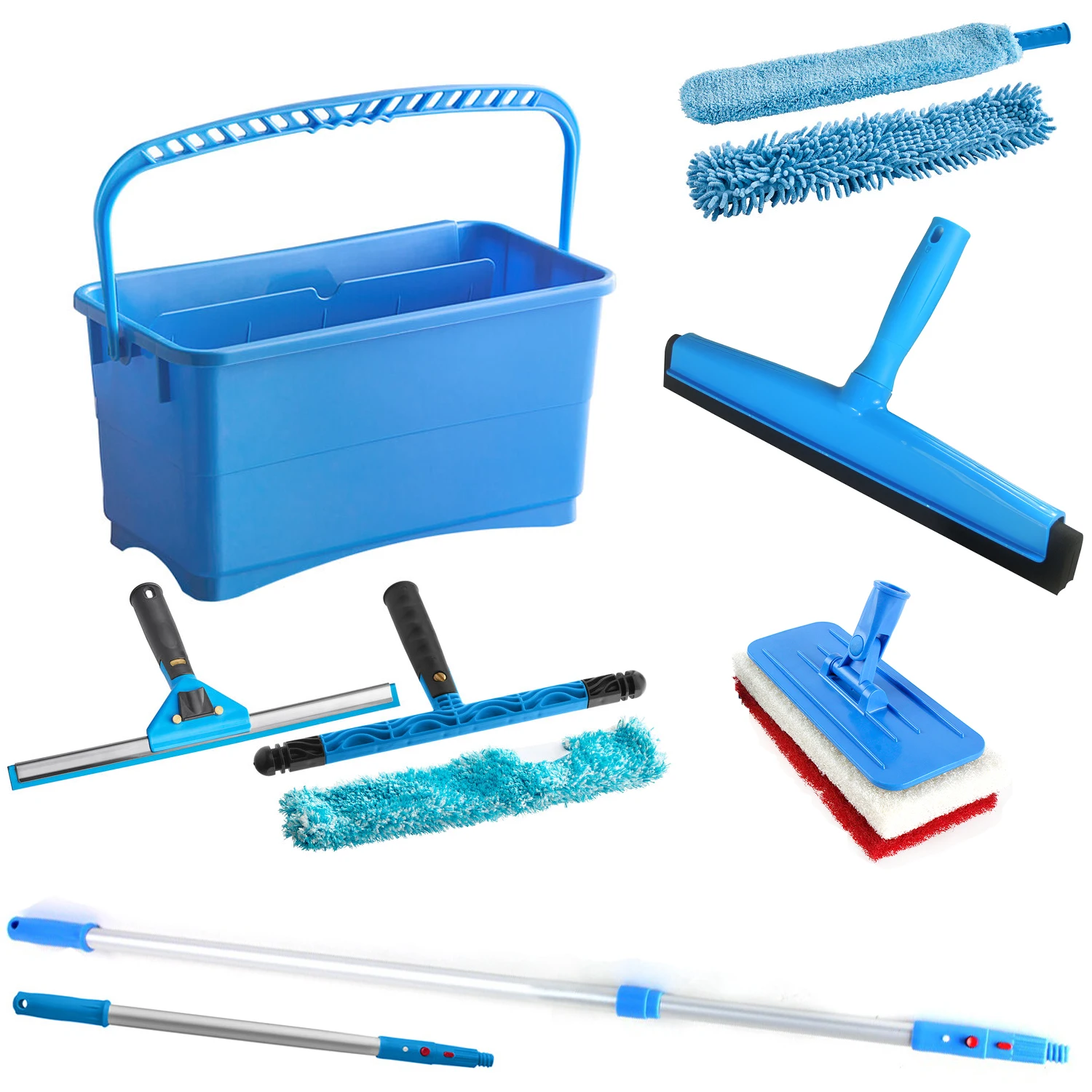 Professional Window Cleaning Tools Kit - Microfiber & Squeegee