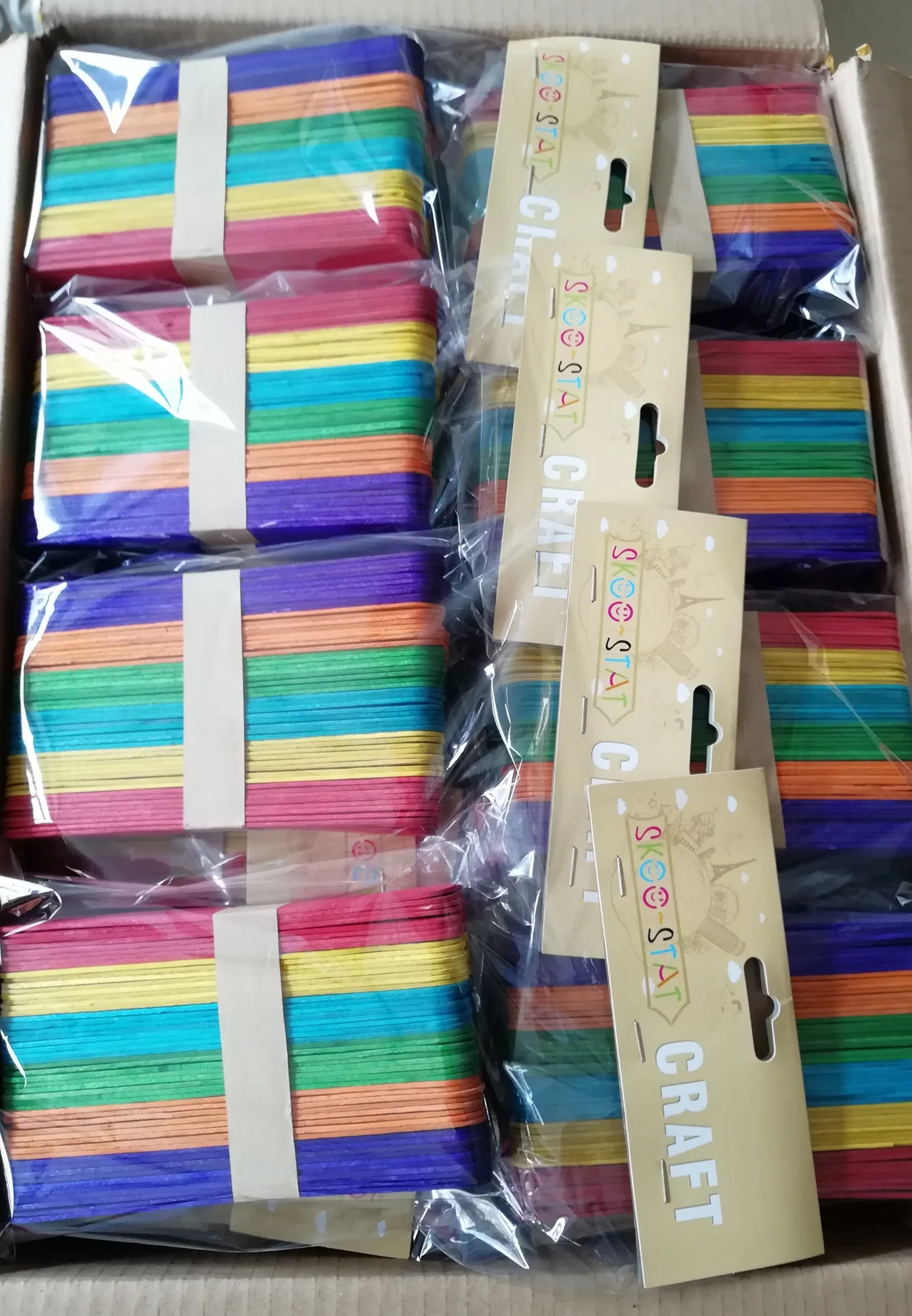 8" Jumbo Natural Popsicle Sticks with Hole - Craft Fun