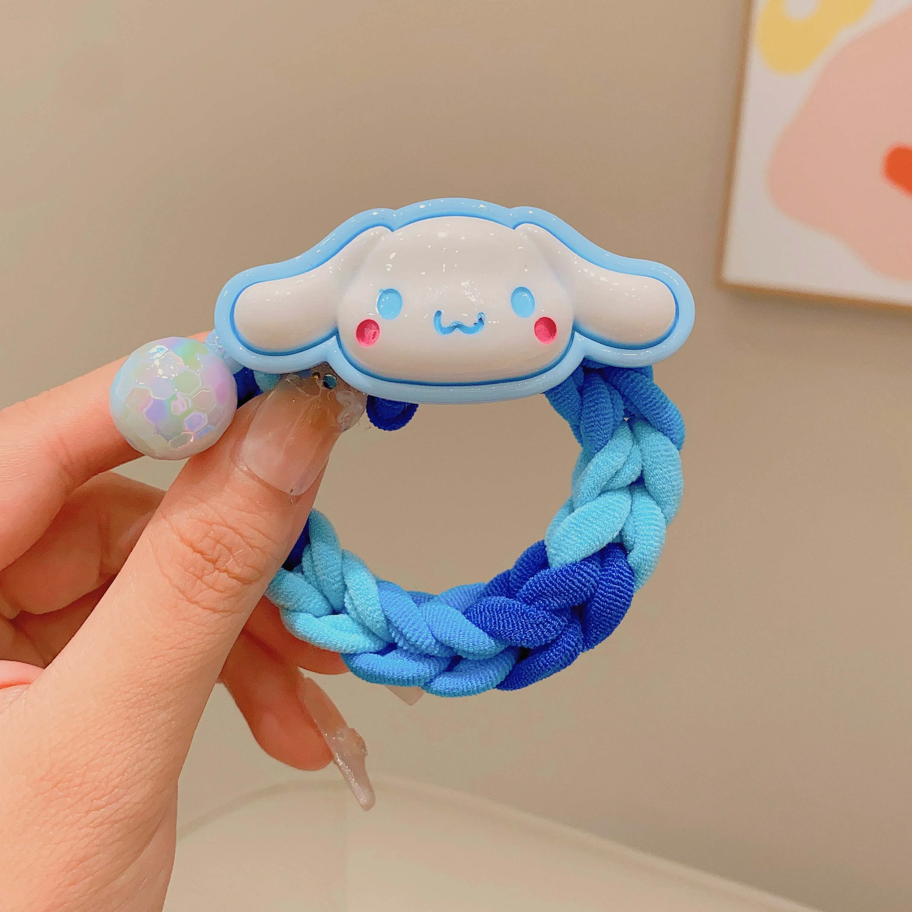 Baxi Cartoon Braided Thick Rings Girls' Hair Rope Pony Tail Ball Head ...