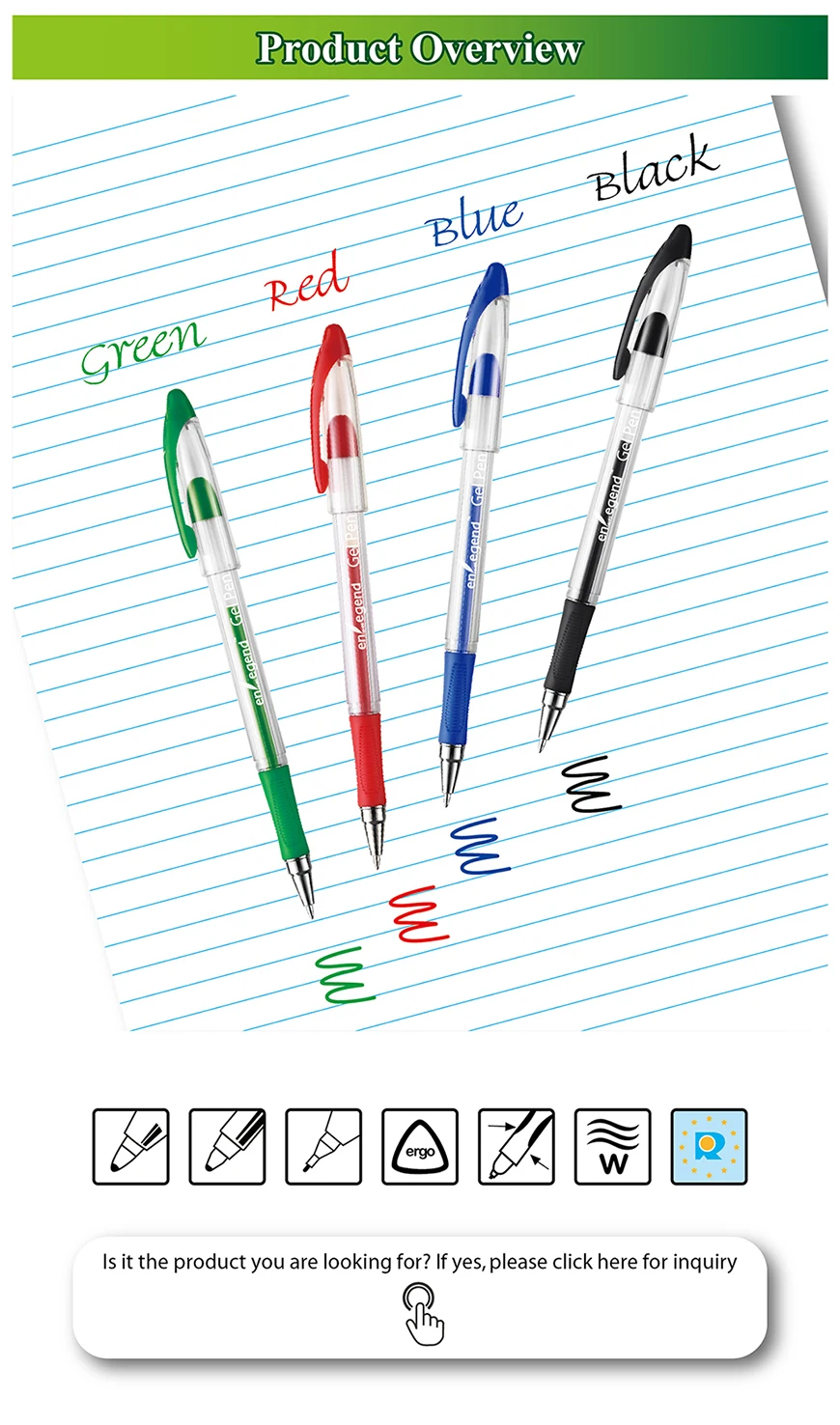 Hot Sale Good Quality Office And School Style Gel Pen Set With Soft ...