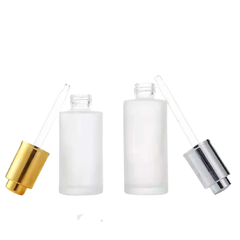 20~100ml Frosted Glass Dropper Bottle Push Button Serum Dropper Bottle ...