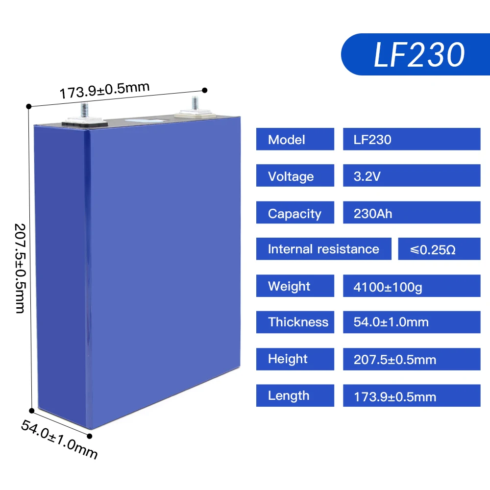 3.2V LFP Prismatic Cell 230ah - Efficient Energy Storage