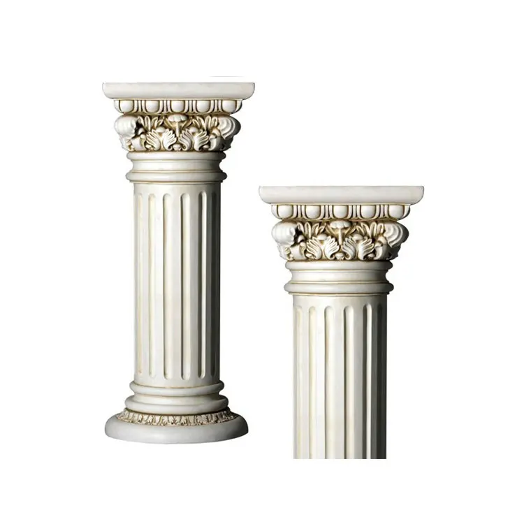 Classic Roman Natural Stone Gate Pillar With Carved Cap - Buy Stone ...