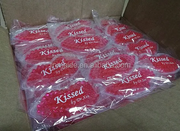 Lip Shape Cool Pack / Gel Bead Ice Pack / Lips Ice Pack Logo Print ...