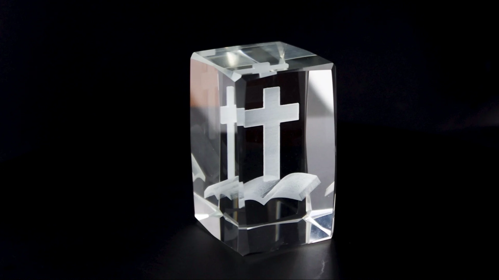 Souvenir Laser Engraved Prayer Cross Gifts 3d Crystal Cubes Religious ...