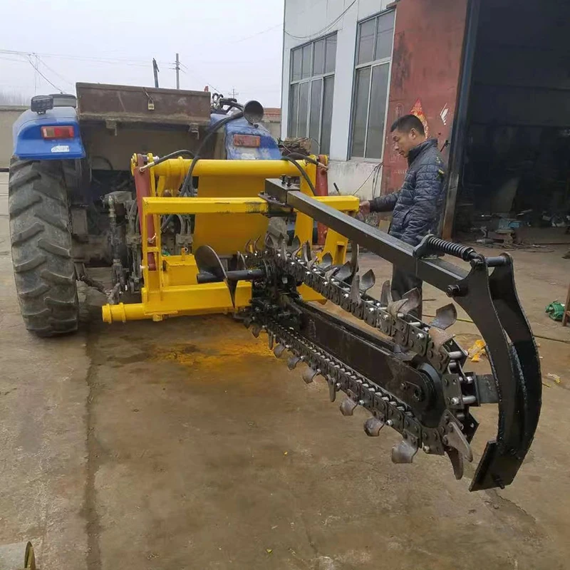 Chain Trencher Drainage Trenching Machine Pipeline Laying Ditcher ...