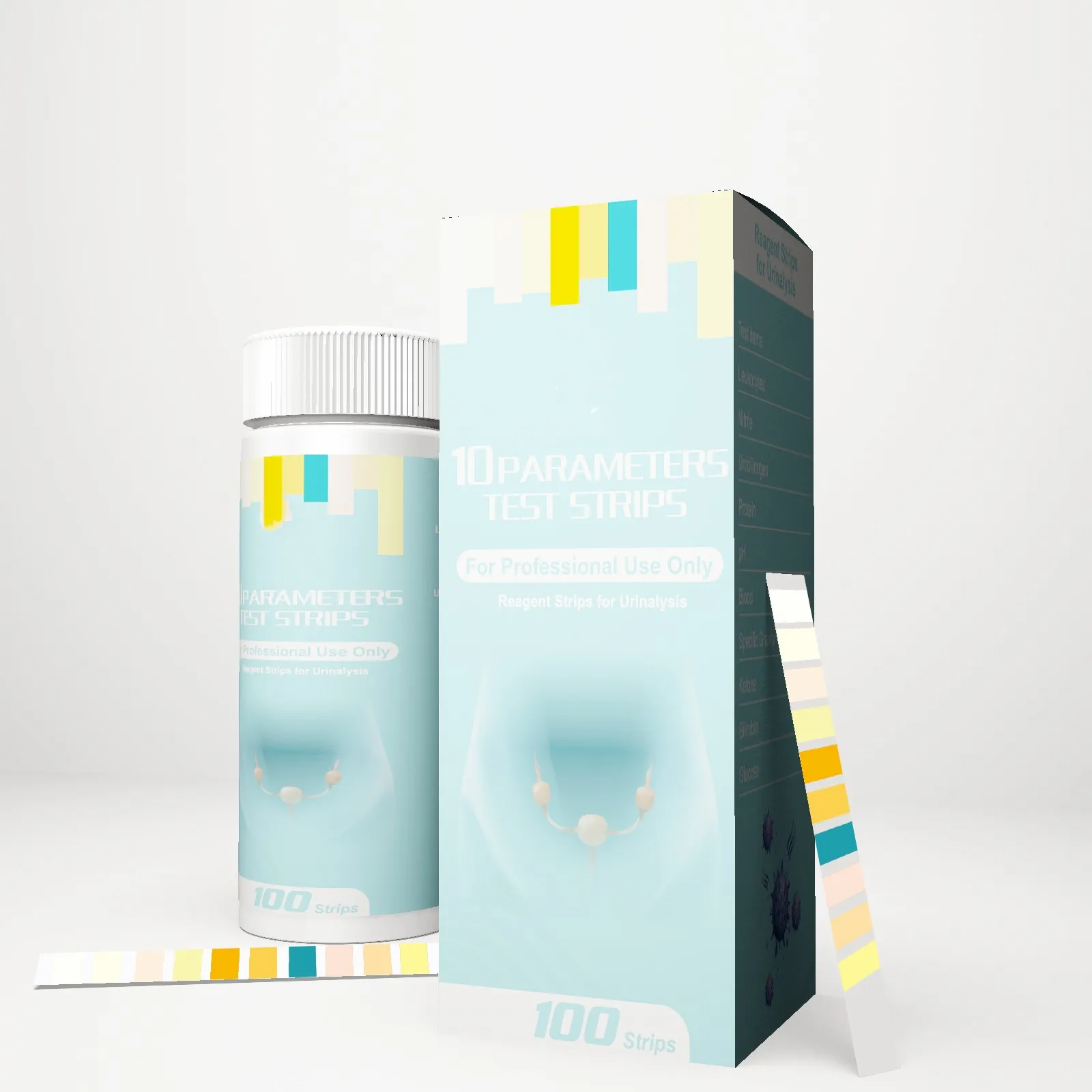 Home And Hospital Urinalysis Reagent Strips 10 Parameters 100 Tests ...