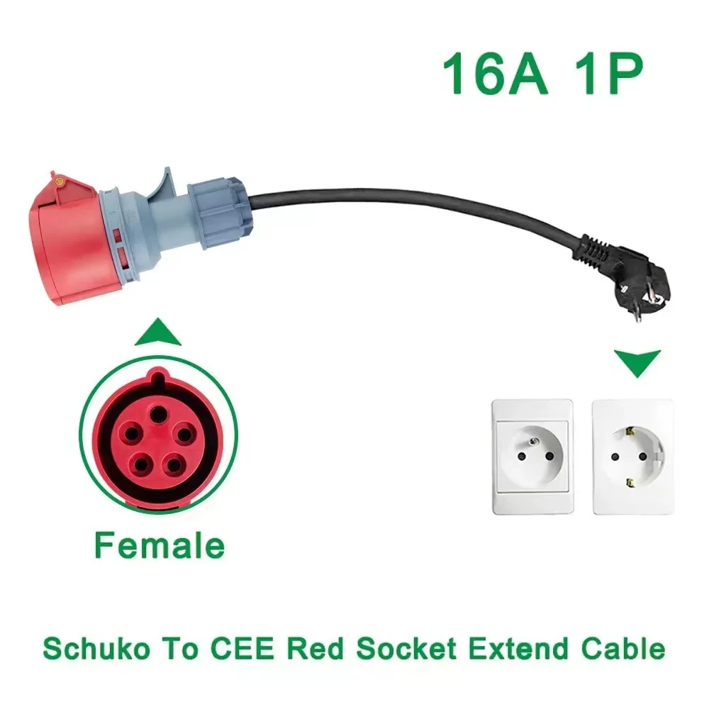 Electric Vehicle European Standard Plug To Cee Power Female Plug ...