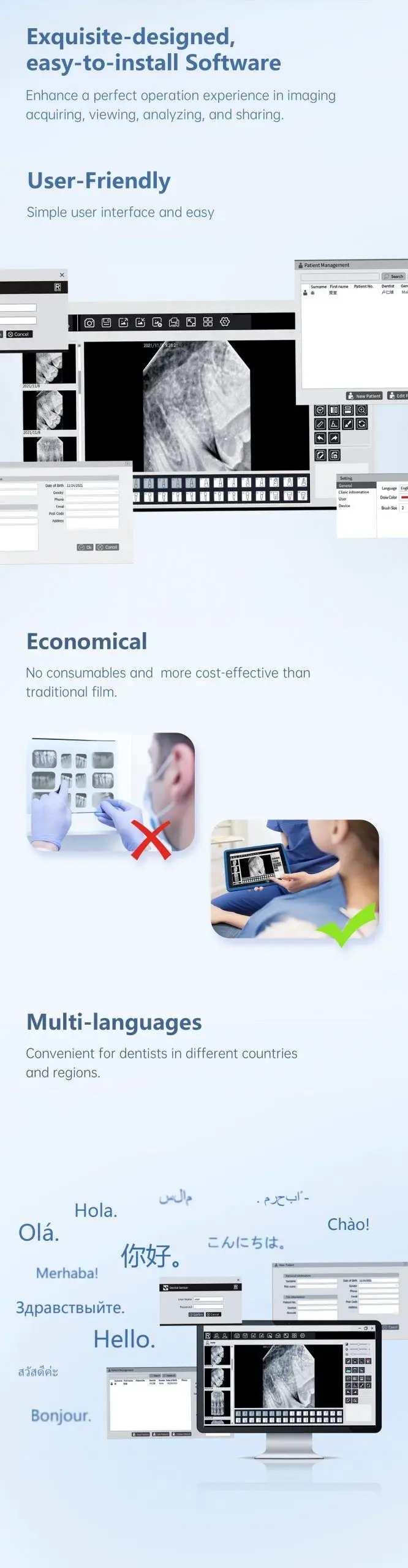 Refine R2 Ultra-thin Size 2 Rvg Dental Xray Radiography Intraoral ...