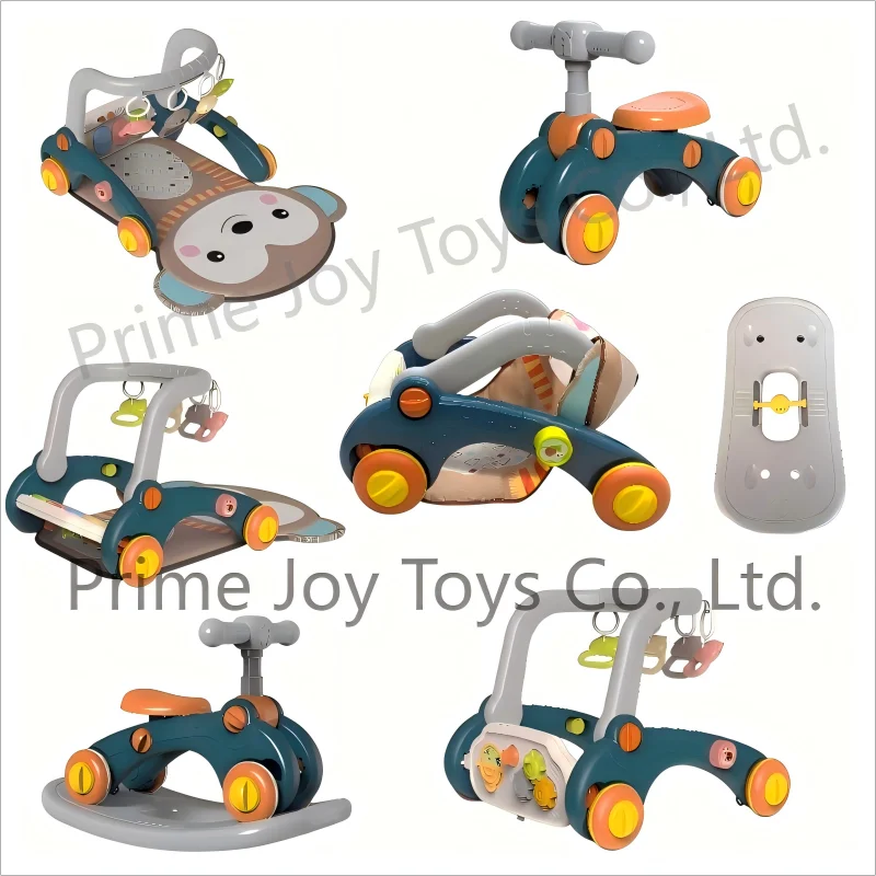 6-in-1 Plastic Trolley Walker for Babies - Fun & Safety