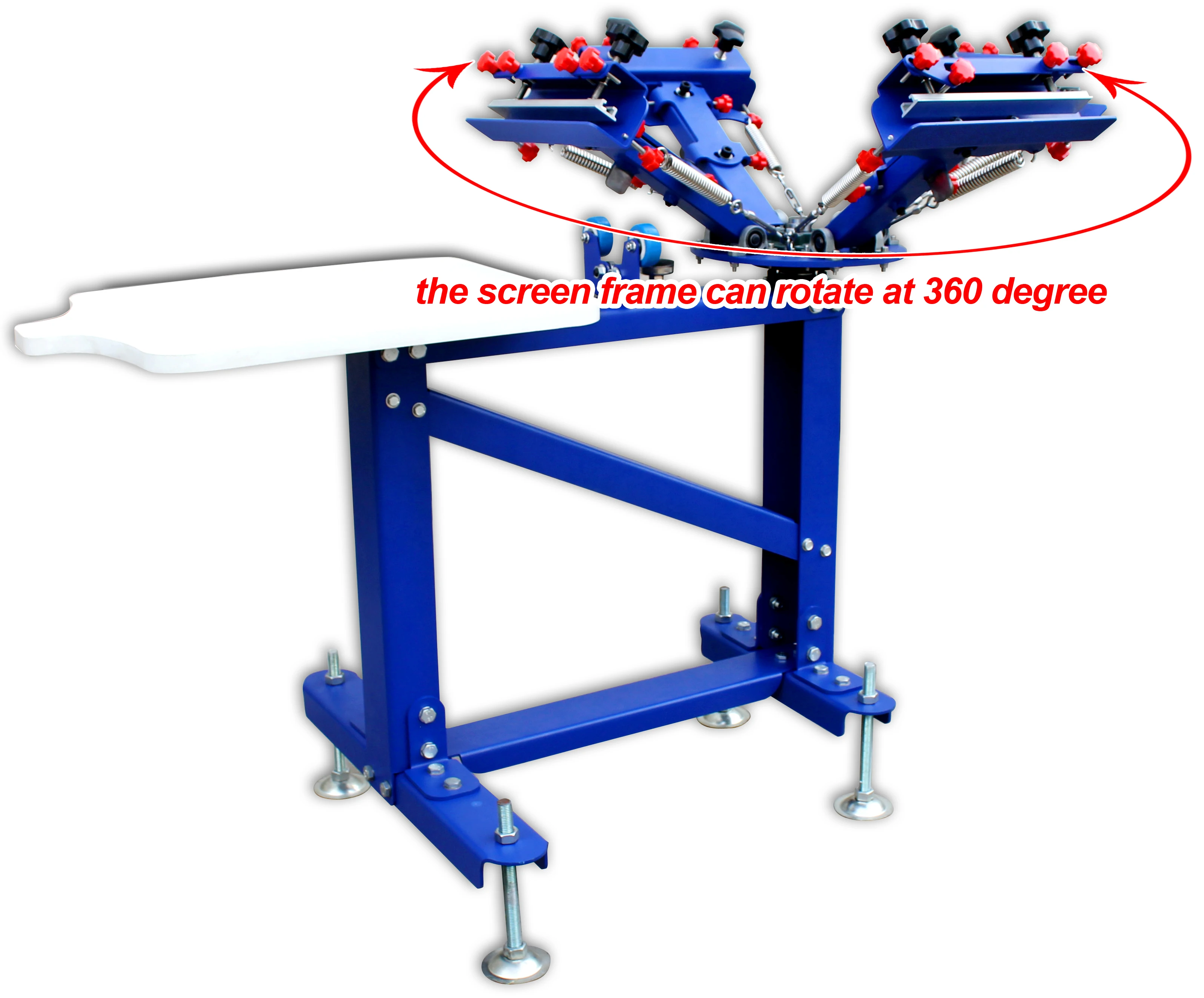 4 Color 1 Station Table Top Rotary Silk Screen Printing Machine - Buy ...