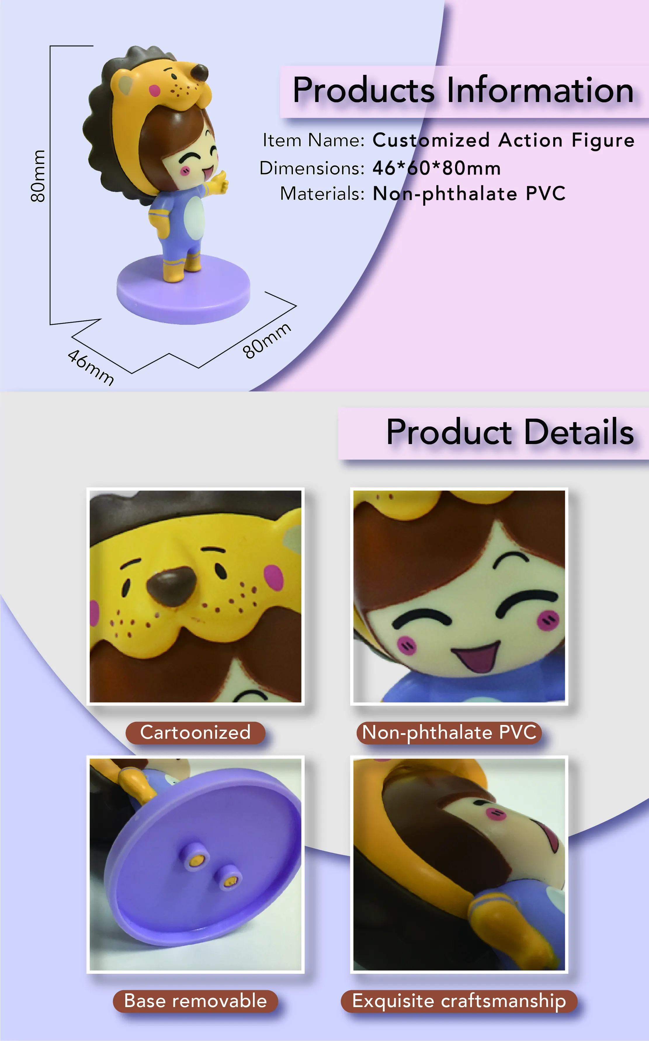 Customized Character Model PVC Vinyl Action Figurines Plastic Cartoon ...