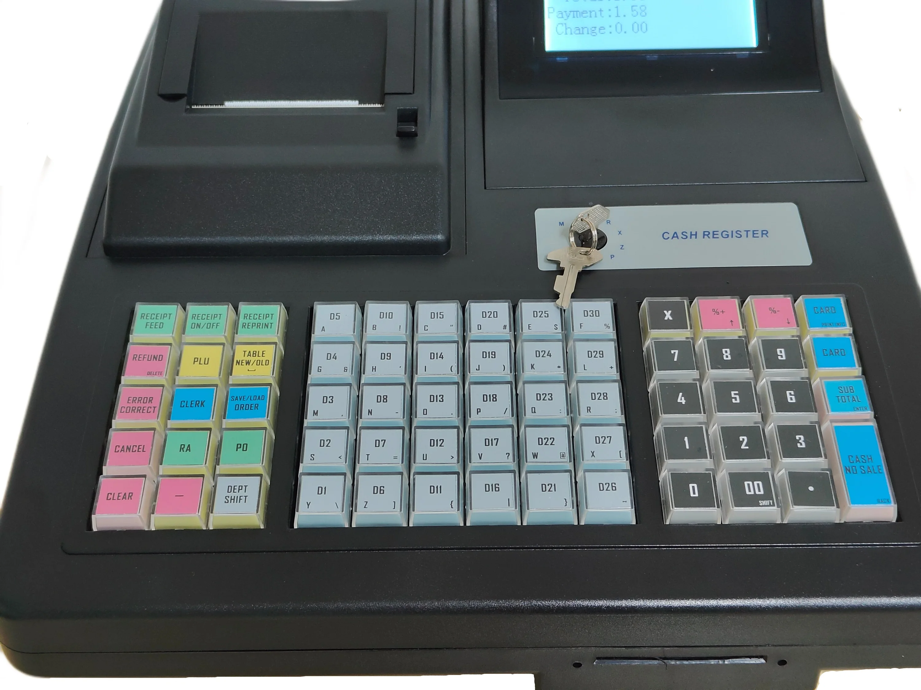 Longfly Cheap ECR Cash Register with Keyboard - Old POS System
