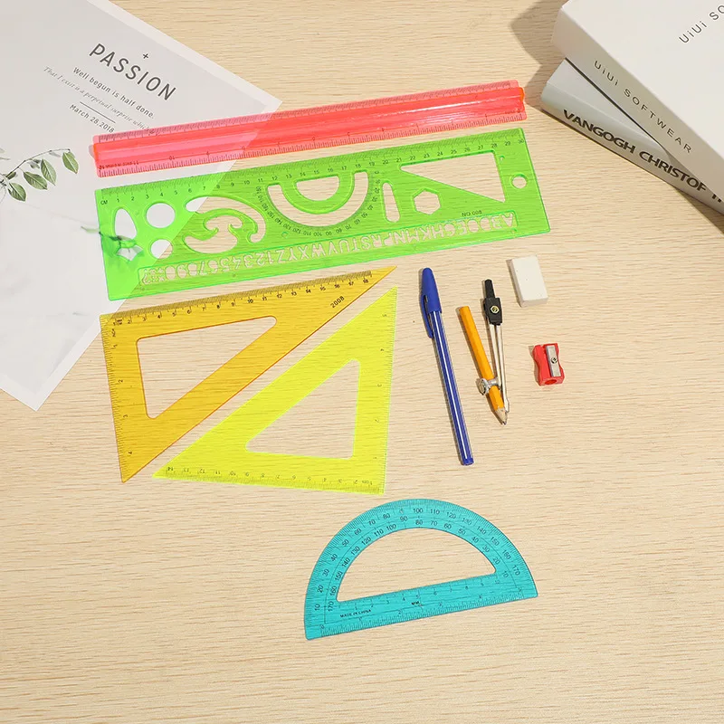 Geometry And Compass Math Set Includes Rulers Protractors Dividers Set ...