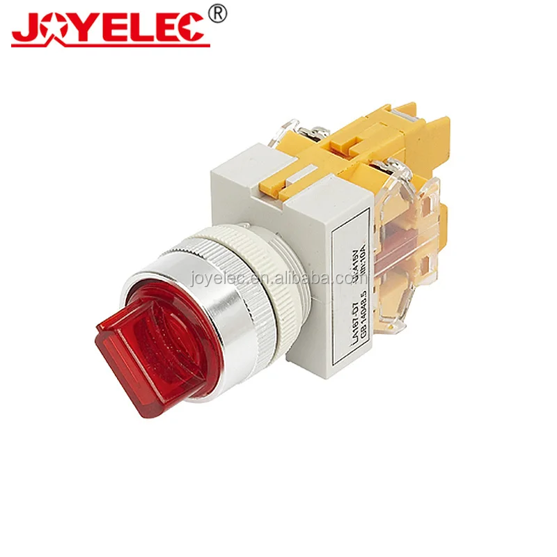 Pushbutton Switch with Light - 3P LA167-D7-20XD/3 Green Yellow Red