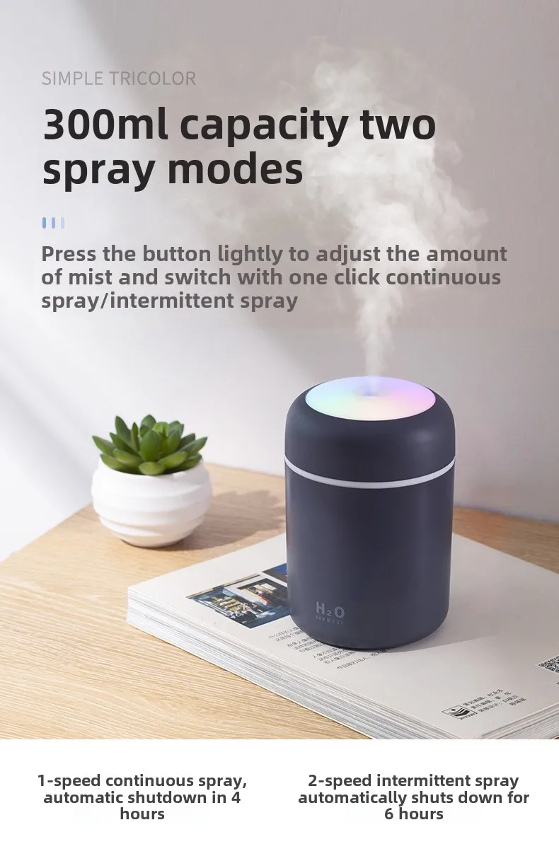 Portable Creative USB Ultrasonic Nebulizer Humidifier Colorful Plastic ...