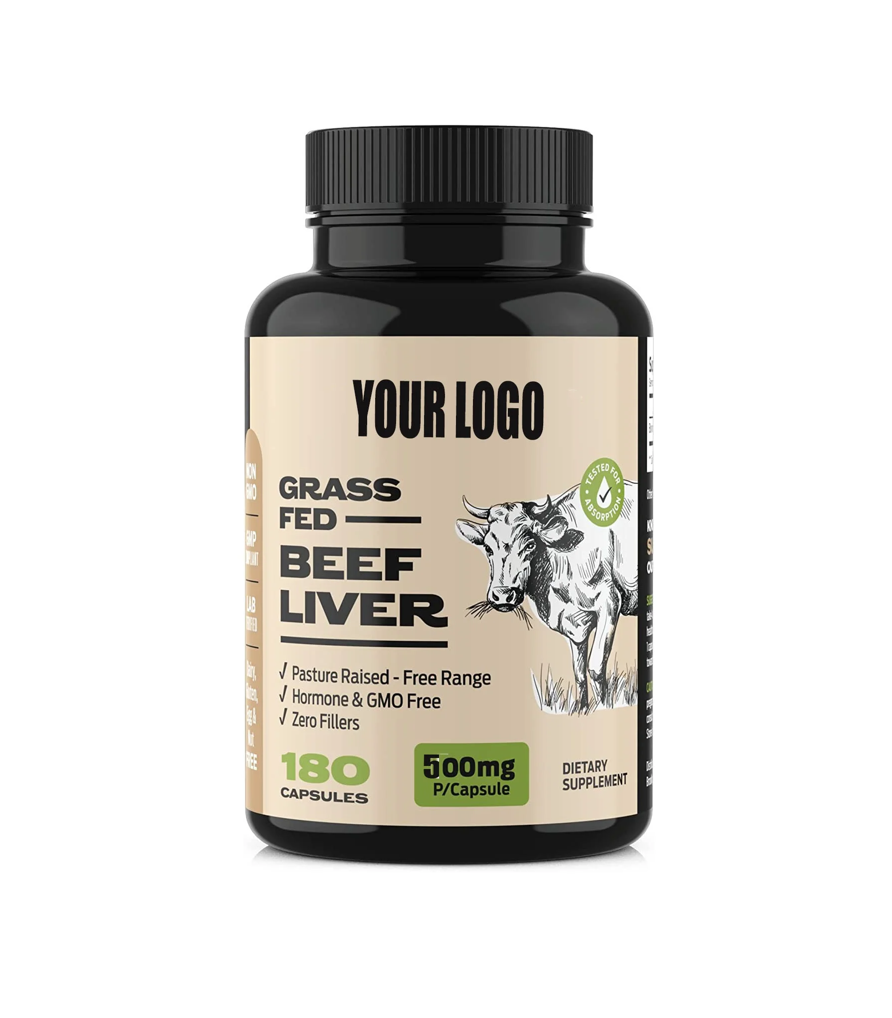 Grass Fed Beef Bone And Bone Marrow Supplement 3000 Mg Supplement To ...