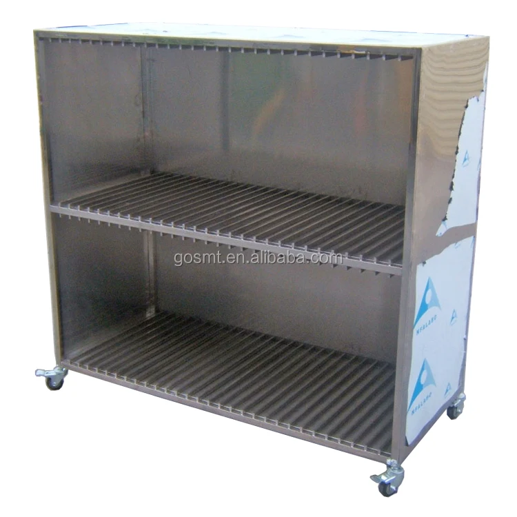 Anti Static Stainless Steel Stencil Storage Cart Trolley SMT Stencil ...