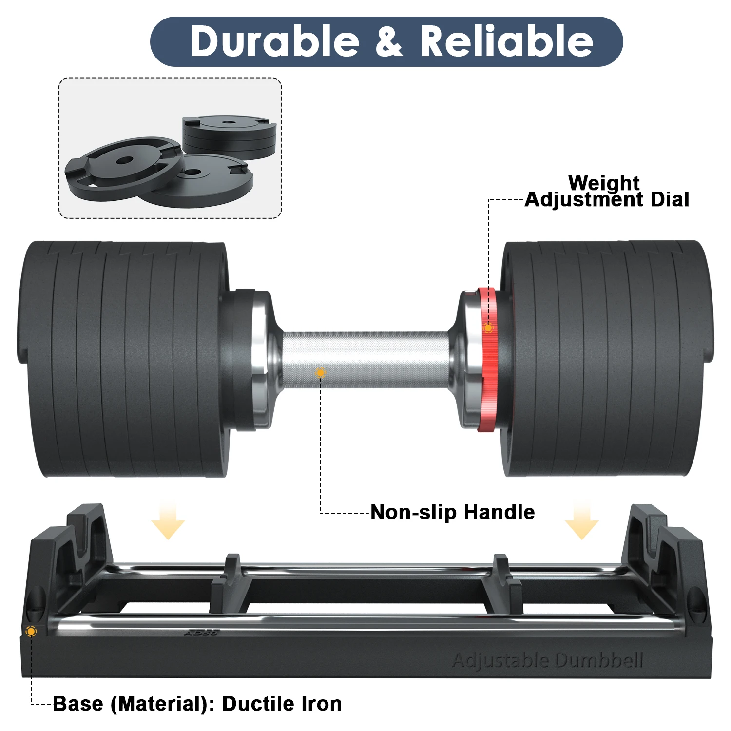 Snode Factory 40kg Adjustable Dumbbells for Home Fitness